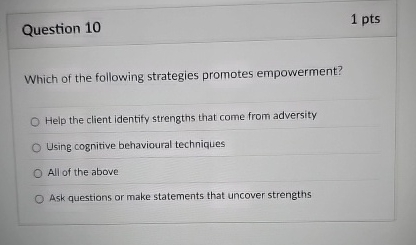 Question 101 ﻿ptsWhich of the following strategies | Chegg.com