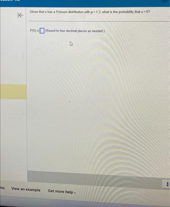 Solved Given that x has a Poisson distribution with μ=1,3, | Chegg.com