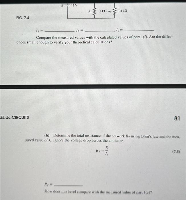 Solved In a parallel circuit (Fig. 7.1), the voltage across | Chegg.com
