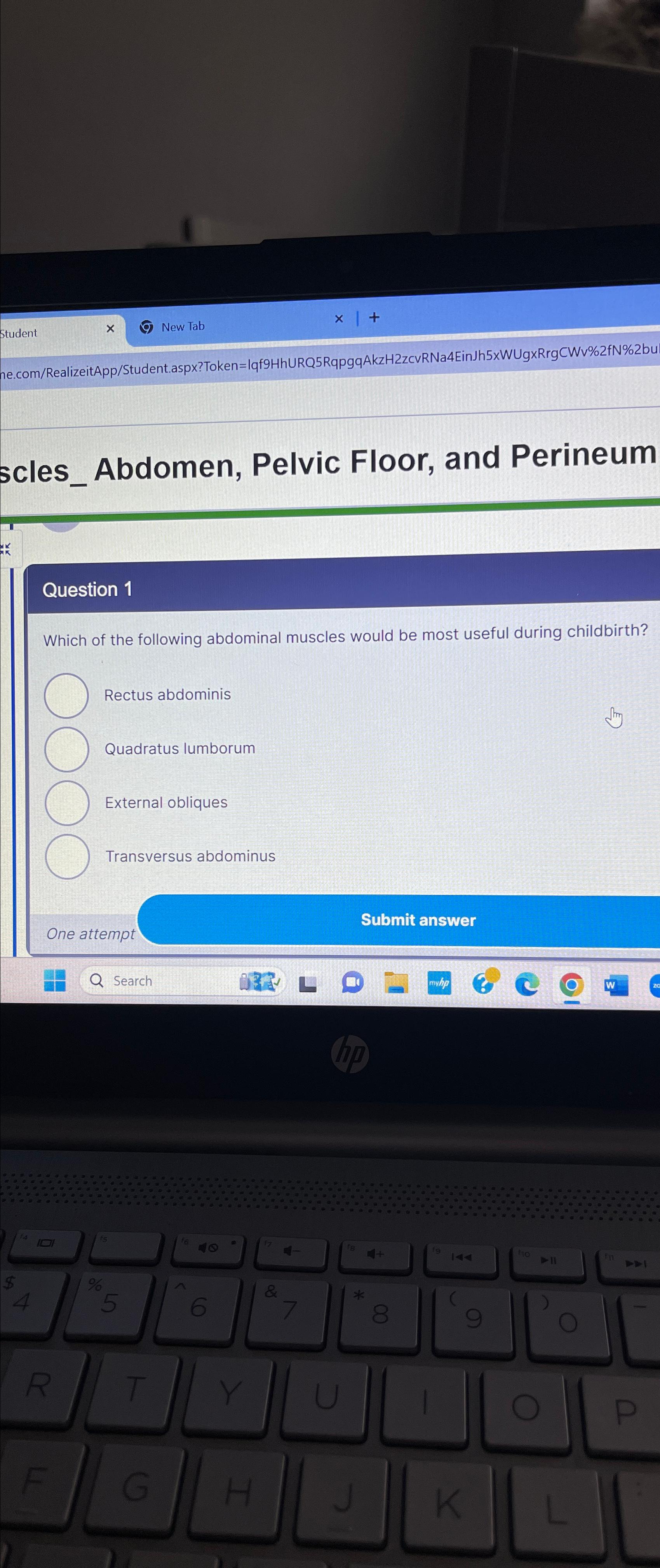 Solved scles_Abdomen, Pelvic Floor, and PerineumQuestion | Chegg.com