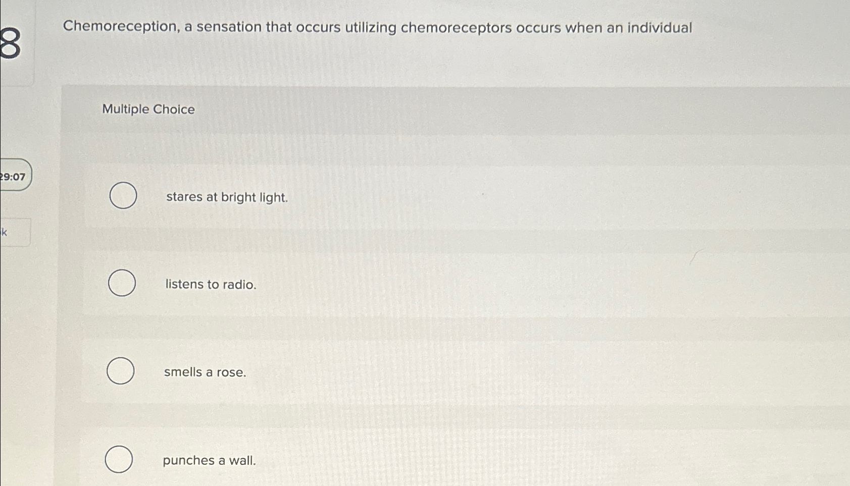 Solved Chemoreception, a sensation that occurs utilizing | Chegg.com