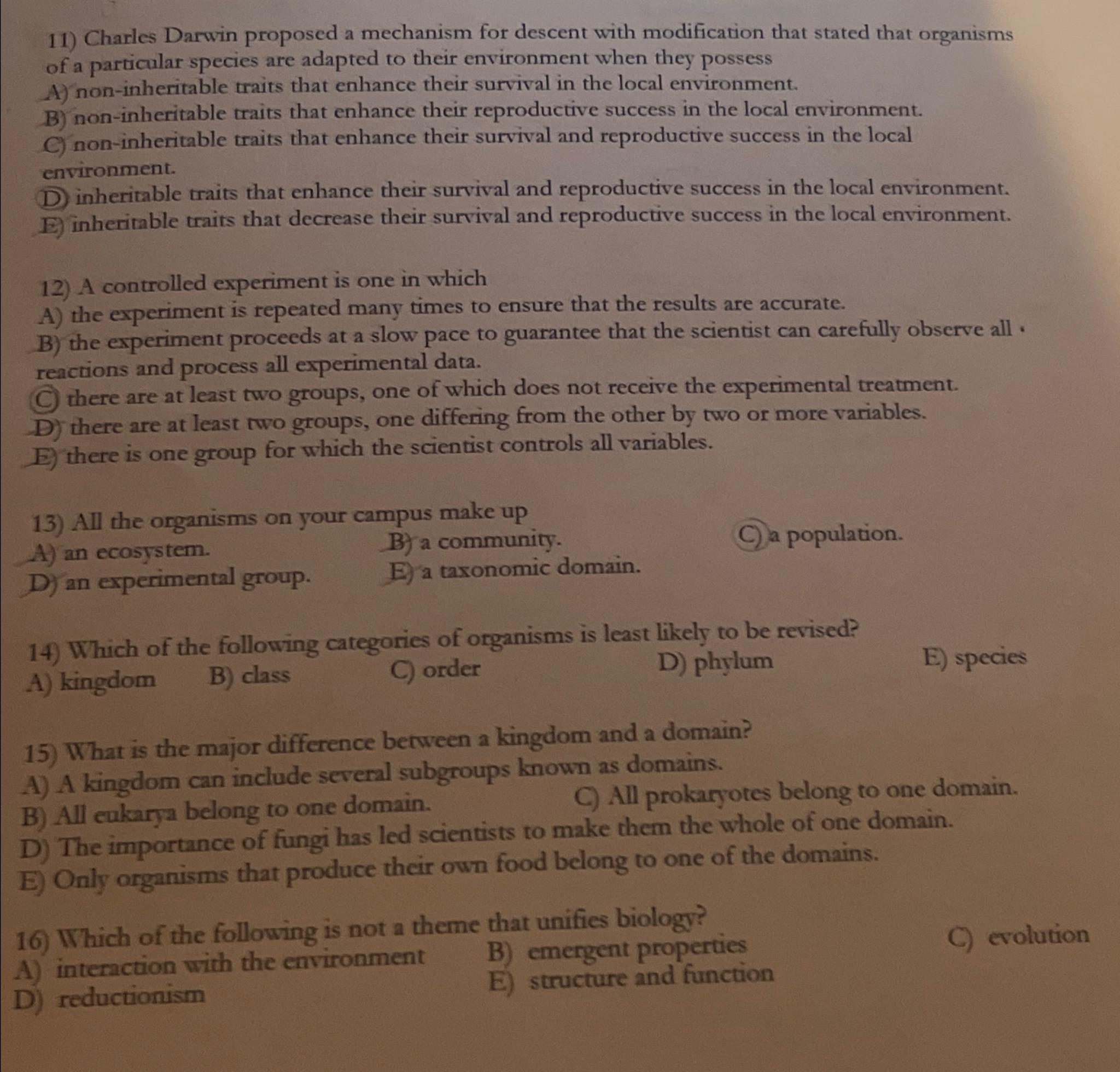 Solved Charles Darwin proposed a mechanism for descent with | Chegg.com
