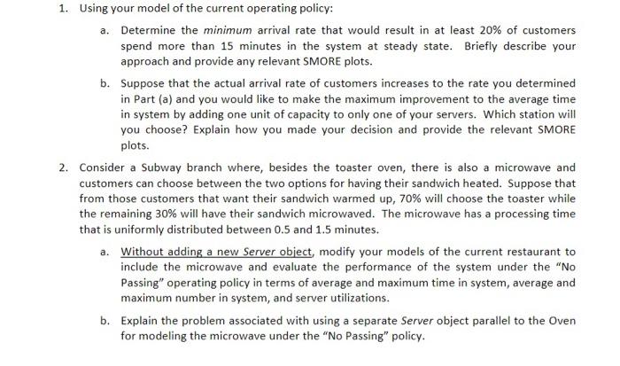Solved This lab involves developing a Simio model of a | Chegg.com