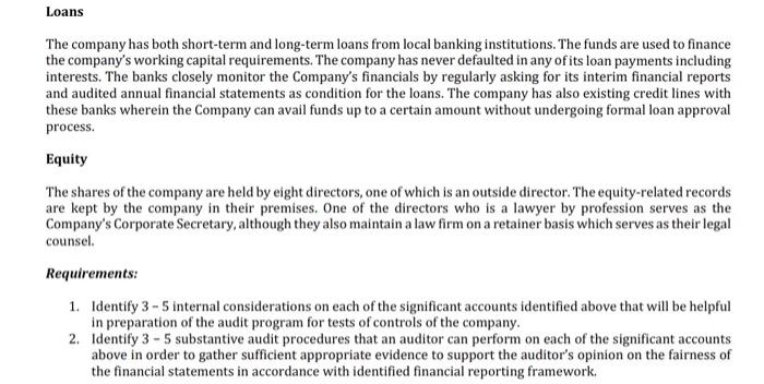 Solved 1. Identify 3 – 5 internal considerations on each of | Chegg.com