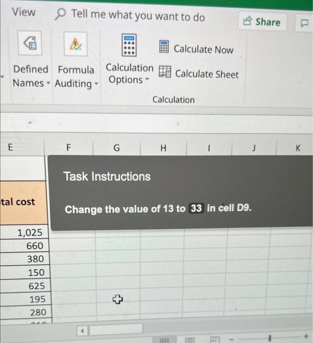 View Tell me what you want to do Calculation | Chegg.com