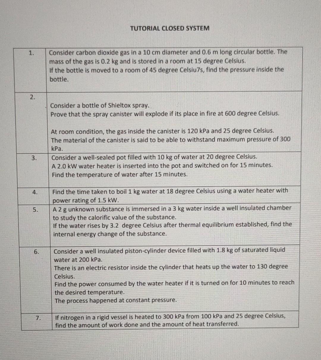 Solved TUTORIAL CLOSED SYSTEM | Chegg.com