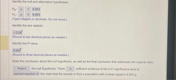 Identify the null and alternative hypotheses. | Chegg.com