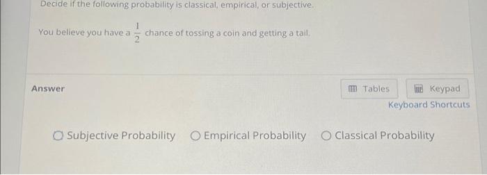 Solved Decide if the following probability is classical, | Chegg.com