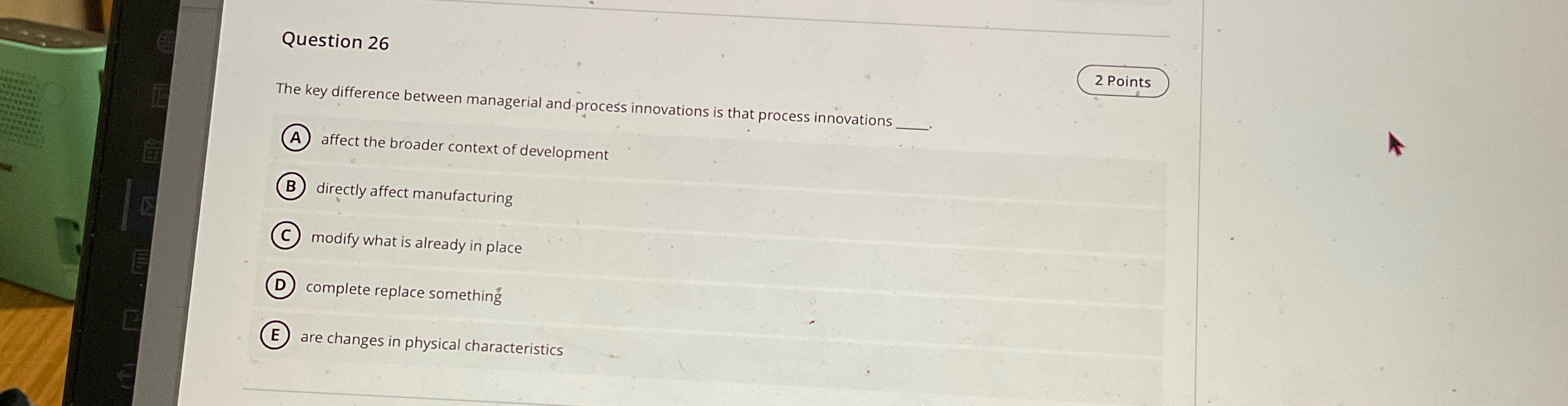 Solved Question 262 ﻿PointsThe key difference between | Chegg.com