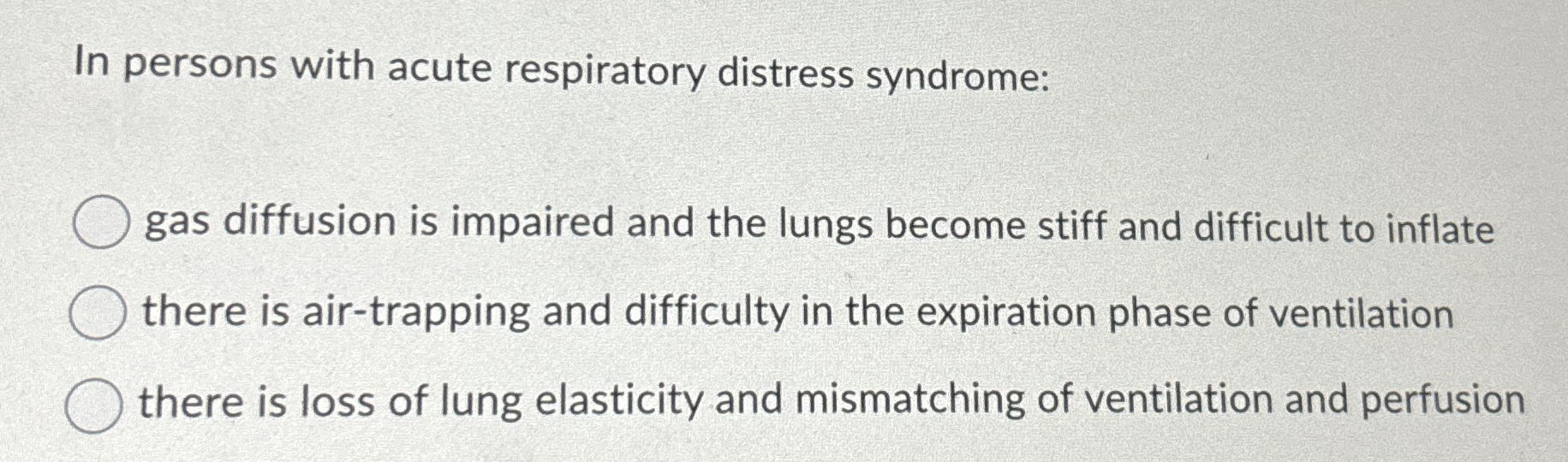 Solved In persons with acute respiratory distress | Chegg.com