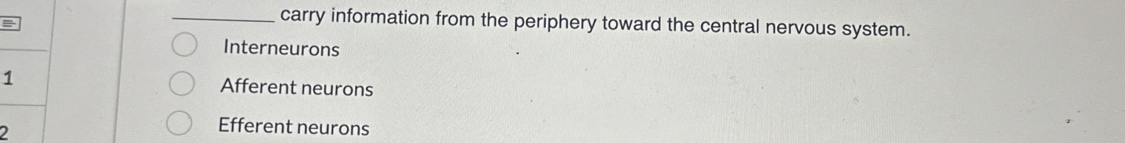 Solved carry information from the periphery toward the | Chegg.com