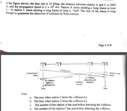 Solved In the figure shown, the data rate is 10Mbps, the | Chegg.com