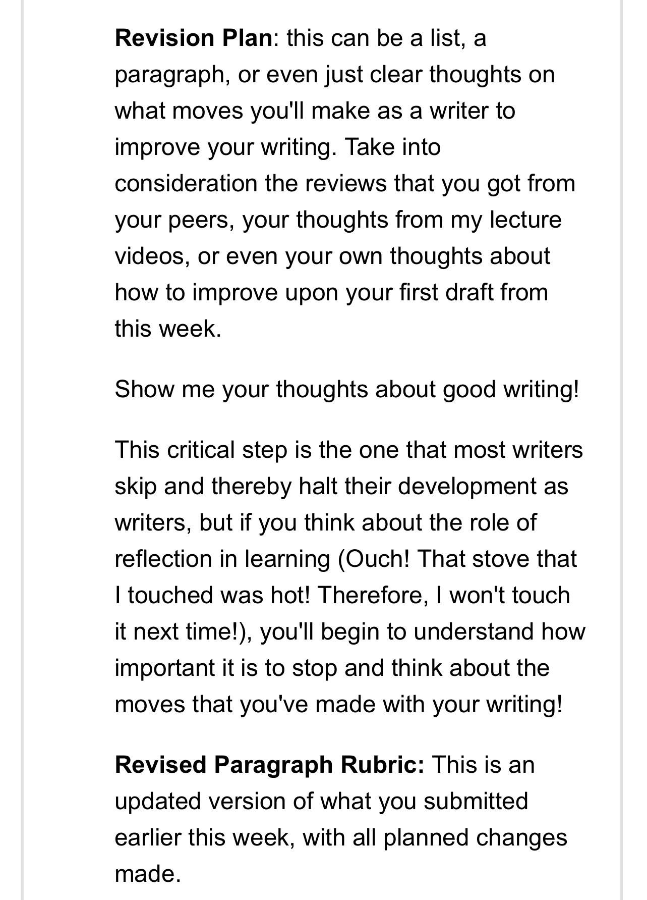 Solved Revision Plan: this can be a list, a paragraph, or | Chegg.com