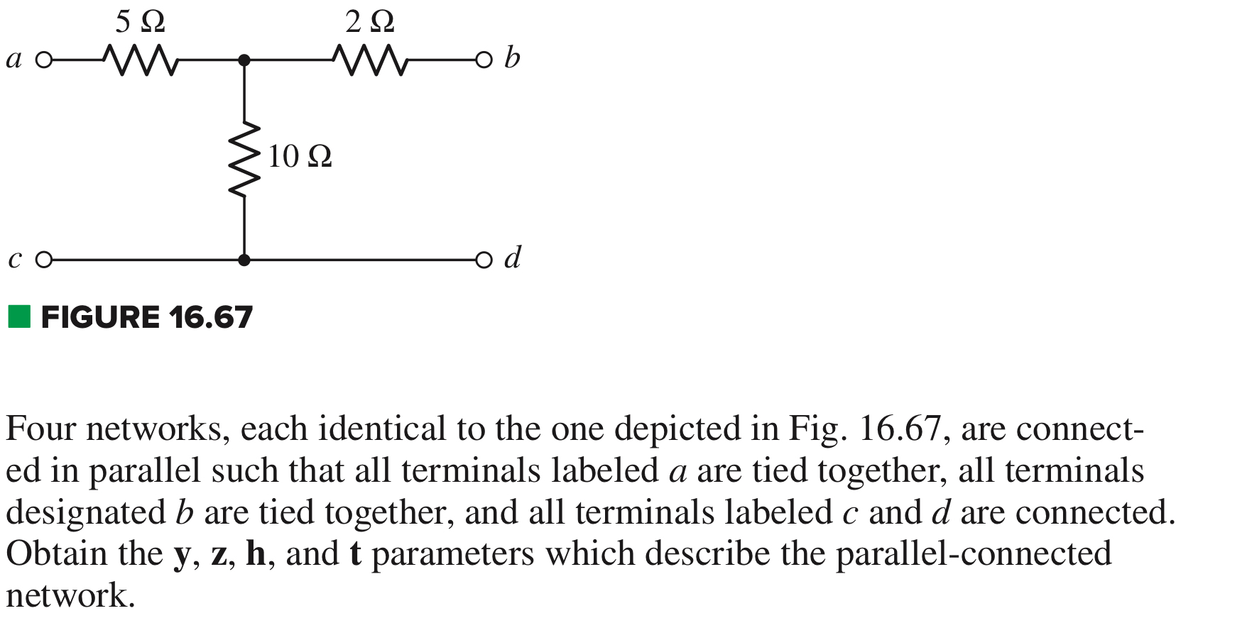 Solved Four networks, each identical to the one depicted in | Chegg.com