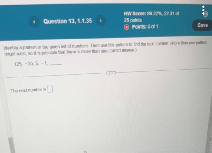 Solved Identify a pattern in the given list of numbers. Then | Chegg.com Solved Identify a pattern in the given list of numbers. Then | Chegg.com