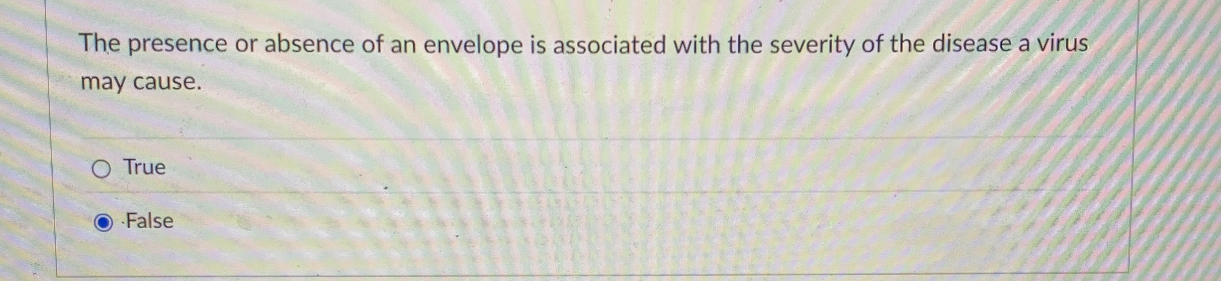 Solved The presence or absence of an envelope is associated | Chegg.com