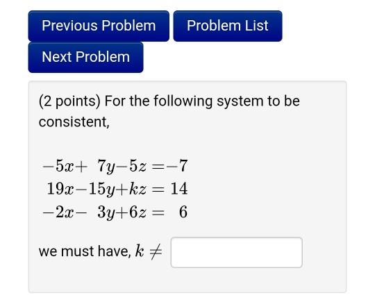 Solved Previous Problem Problem List Next Problem (2 points) | Chegg.com
