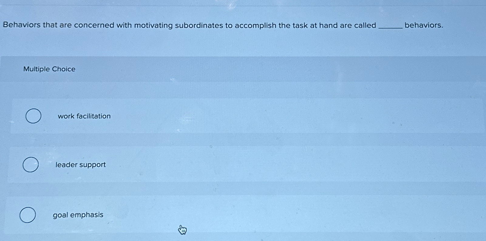 Solved Behaviors that are concerned with motivating | Chegg.com