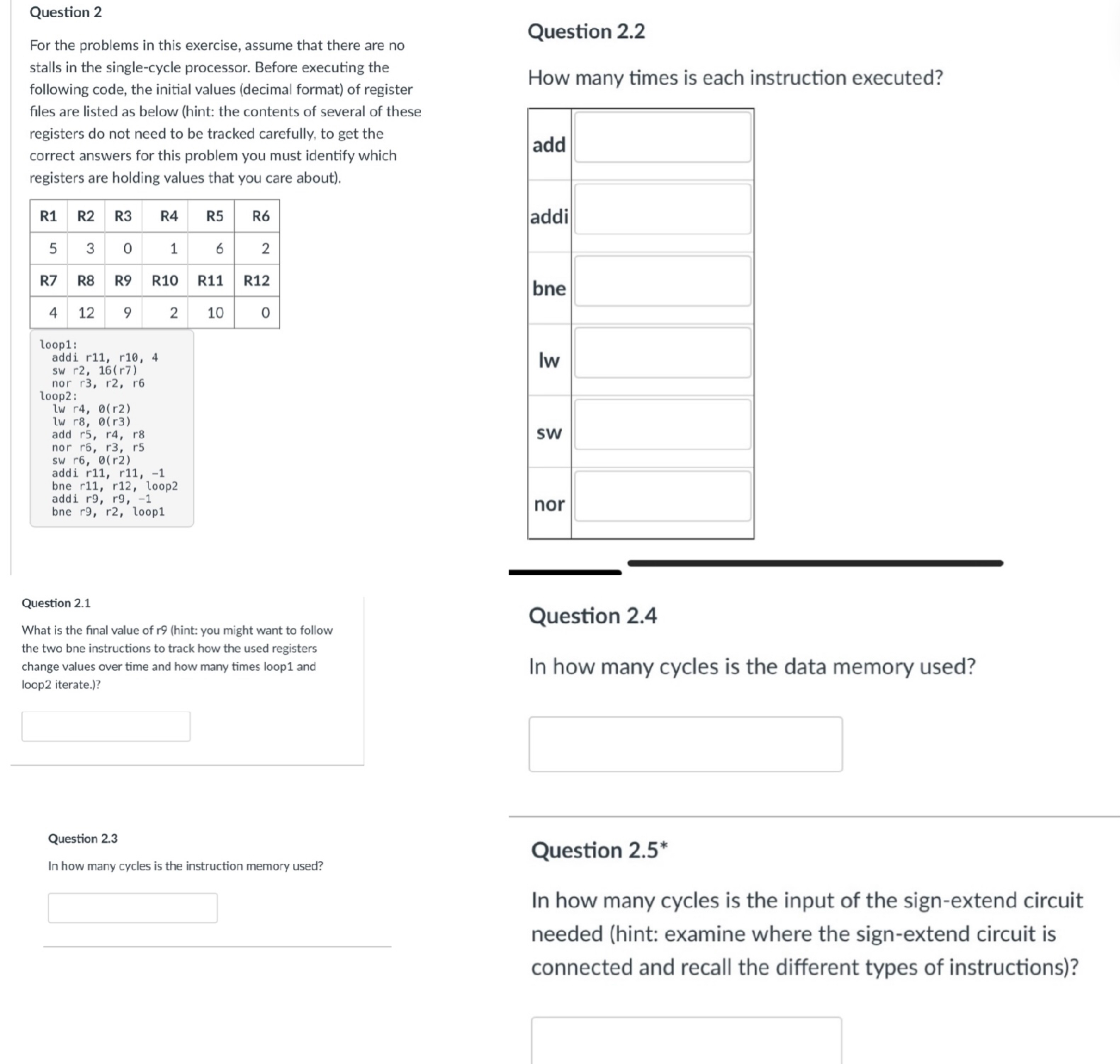 Solved Question 2.1What is the final value of r9 (hint: you | Chegg.com