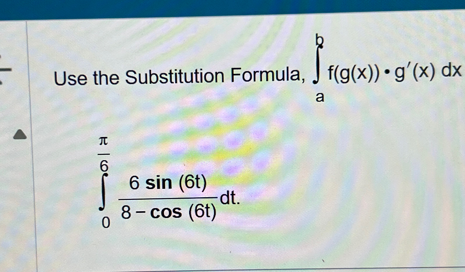 Solved Use the Substitution Formula, | Chegg.com