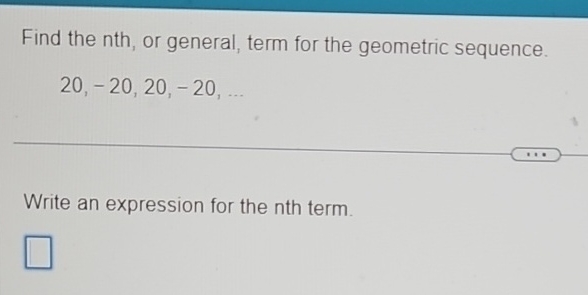 Solved Find the nth, ﻿or general, term for the geometric | Chegg.com