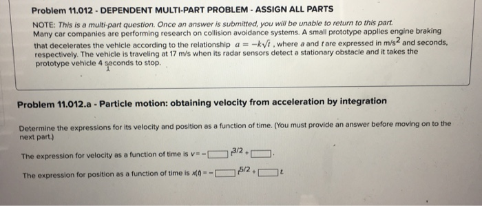 Solved Problem 11.012 - DEPENDENT MULTI-PART PROBLEM - | Chegg.com
