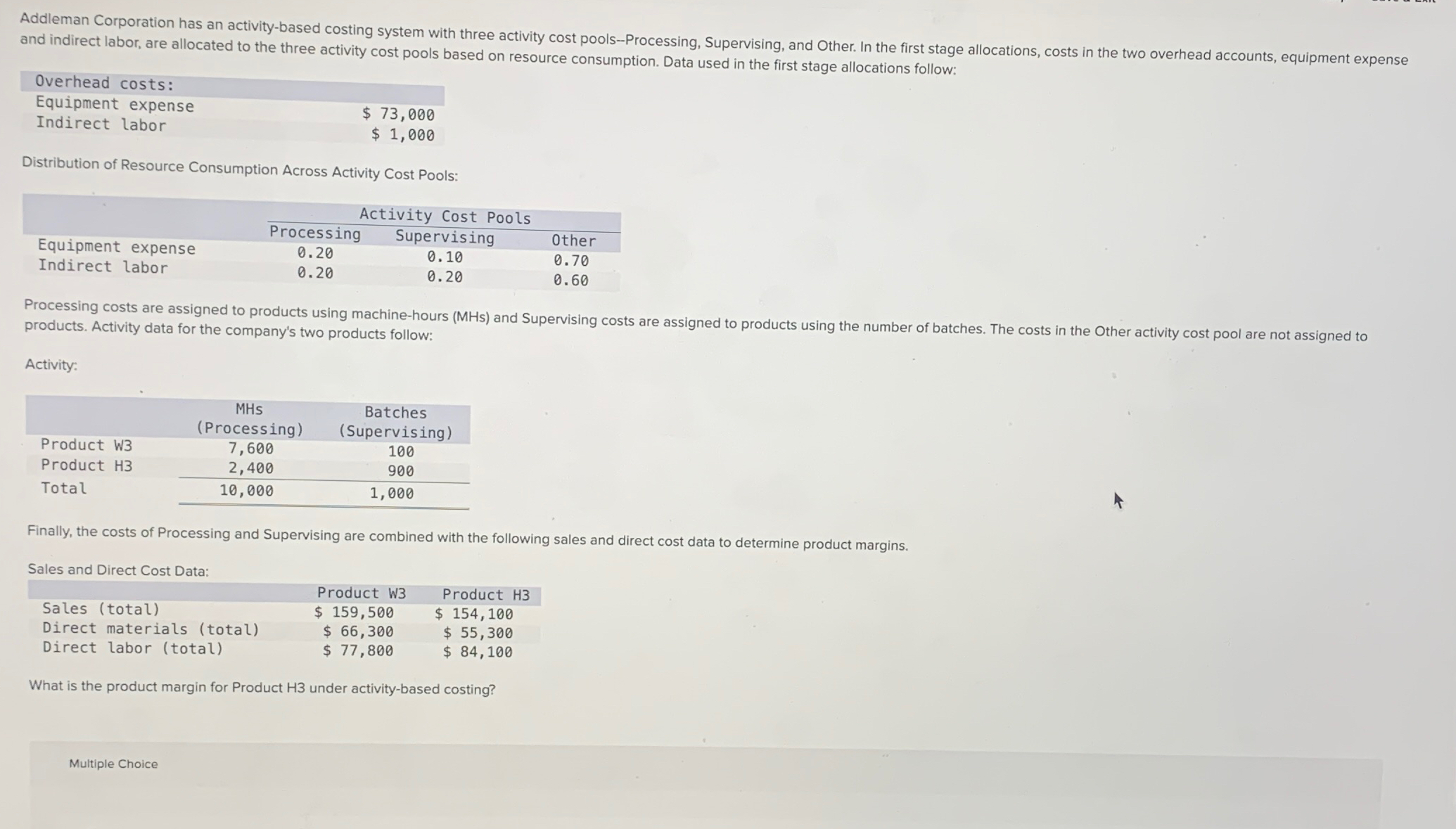 Solved and indirect labor, are allocated to the three | Chegg.com