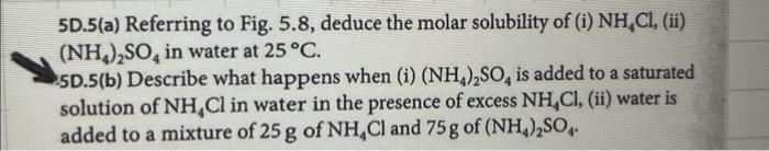 Solved 5D.5(a) Referring to Fig. 5.8 , deduce the molar | Chegg.com