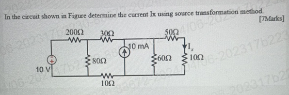 Solved In the circuit shown in Figure determine the current | Chegg.com