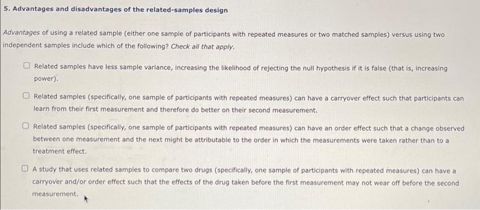 Solved 5. Advantages and disadvantages of the | Chegg.com