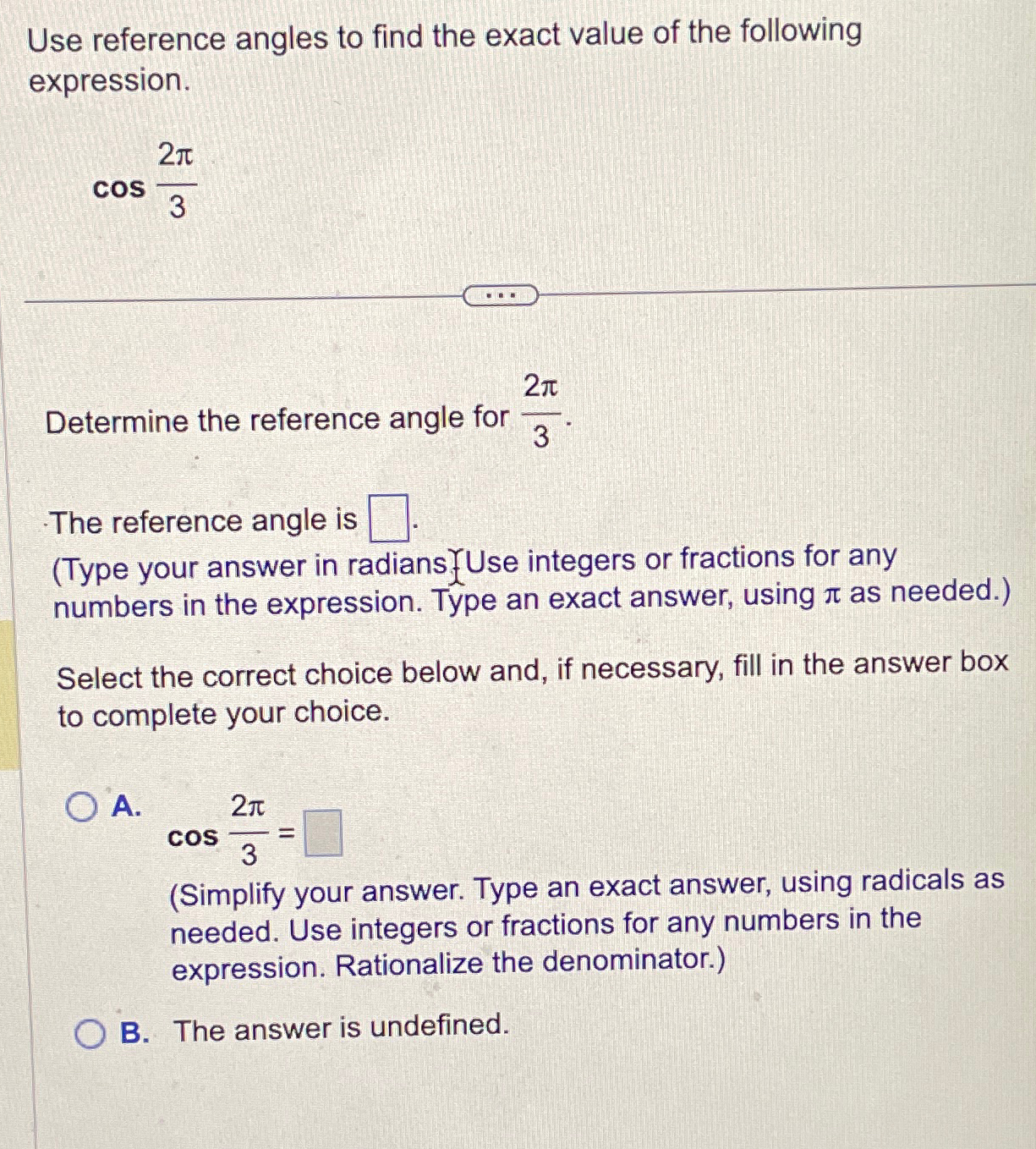 Solved Use reference angles to find the exact value of the | Chegg.com