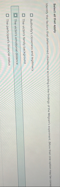 Solved Select all that applyIdentify the factors that | Chegg.com