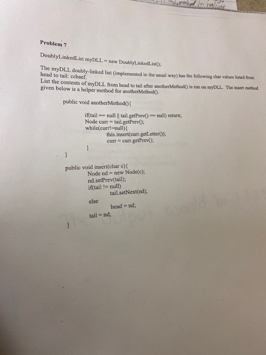 Solved S In Real Problem 7 Doublylinkedlist Mydll New 9906