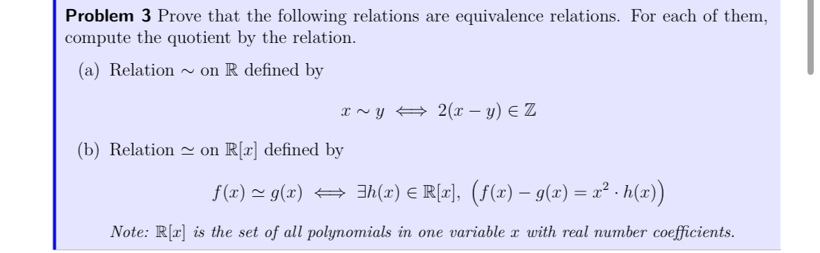 Solved Problem 3 ﻿Prove that the following relations are | Chegg.com