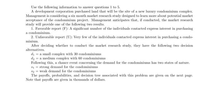 Solved Use the following information to answer questions 1 | Chegg.com