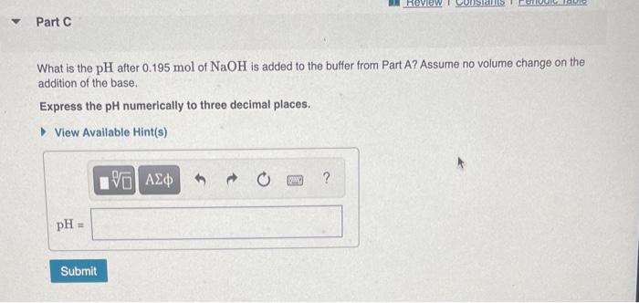 Solved What is the pH of a buffer prepared by adding 0.809 | Chegg.com