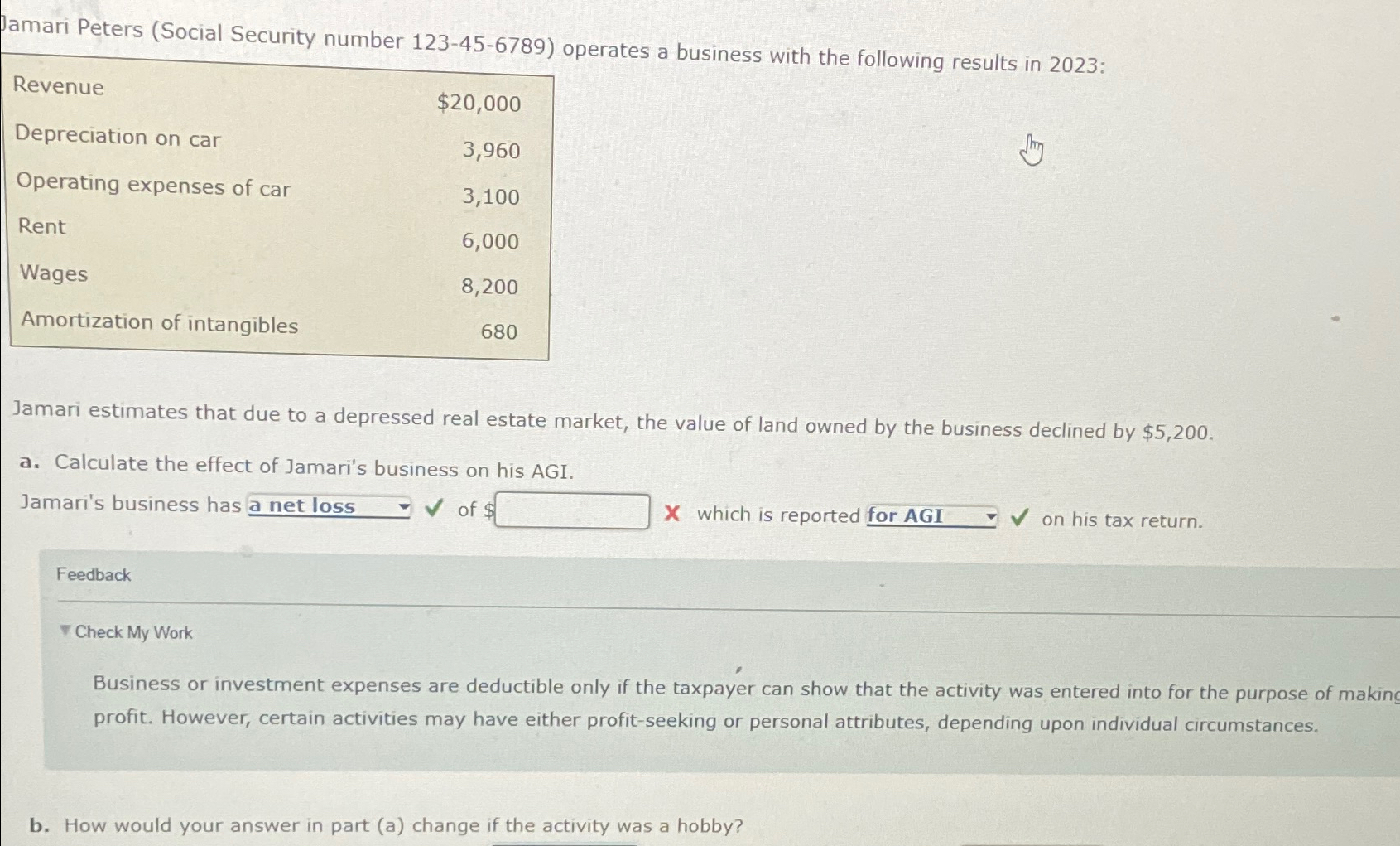 Solved Damari Peters (Social Security number 123-45-6789) | Chegg.com