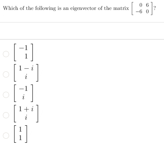 Solved Which of the following is an eigenvector of the | Chegg.com