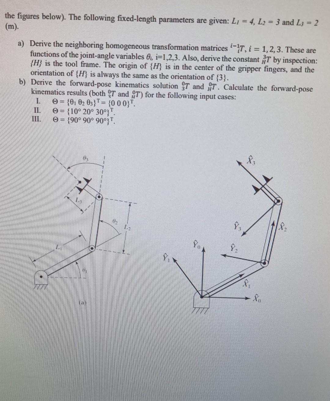 Solved This exercise focuses on DH parameters and on the | Chegg.com