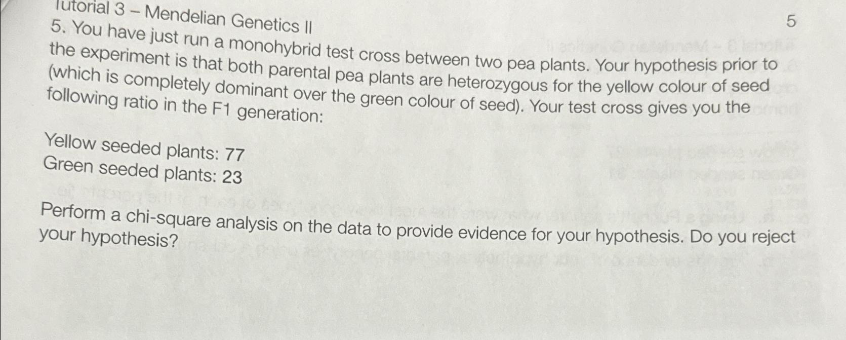 Solved Iutorial 3 - ﻿Mendelian Genetics II55. ﻿You have just | Chegg.com