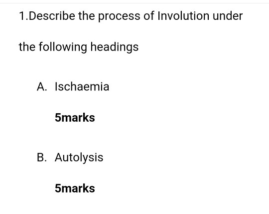 Solved 1.Describe the process of Involution under the | Chegg.com