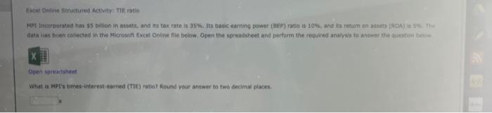 Solved Cacei Onine Structured Activity: TTE ratio | Chegg.com