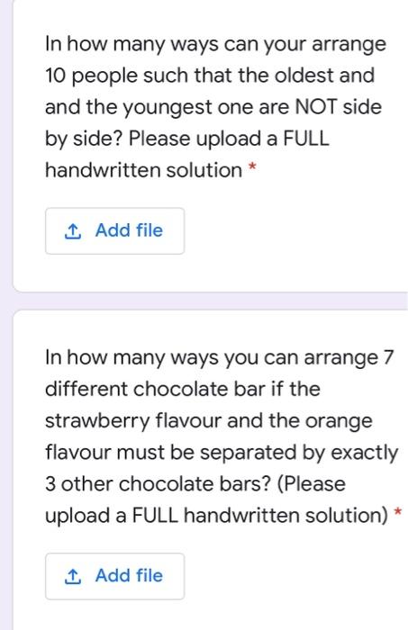 Solved In how many ways can your arrange 10 people such that | Chegg.com