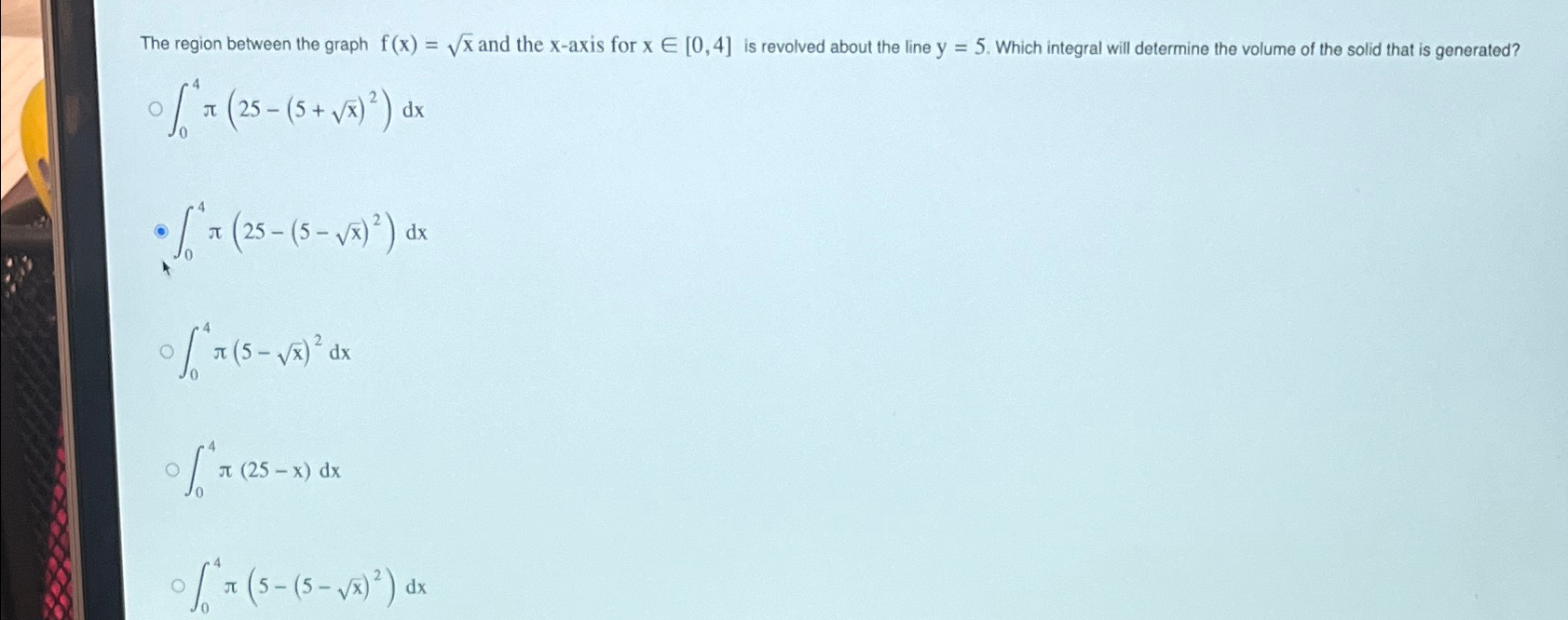 Solved The region between the graph f(x)=x2 ﻿and the x-axis | Chegg.com
