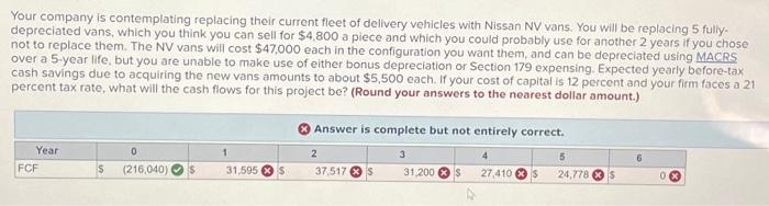 Solved Your company is contemplating replacing their current | Chegg.com