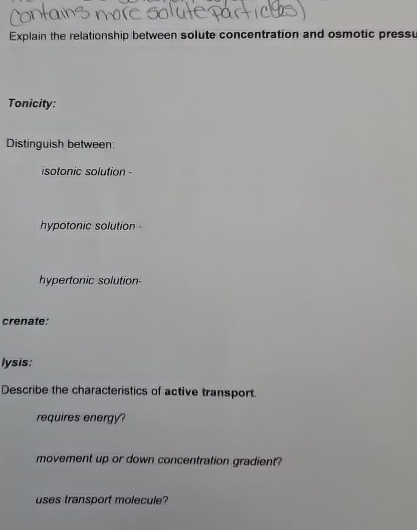 Solved Contains more solute particles)Explain the | Chegg.com