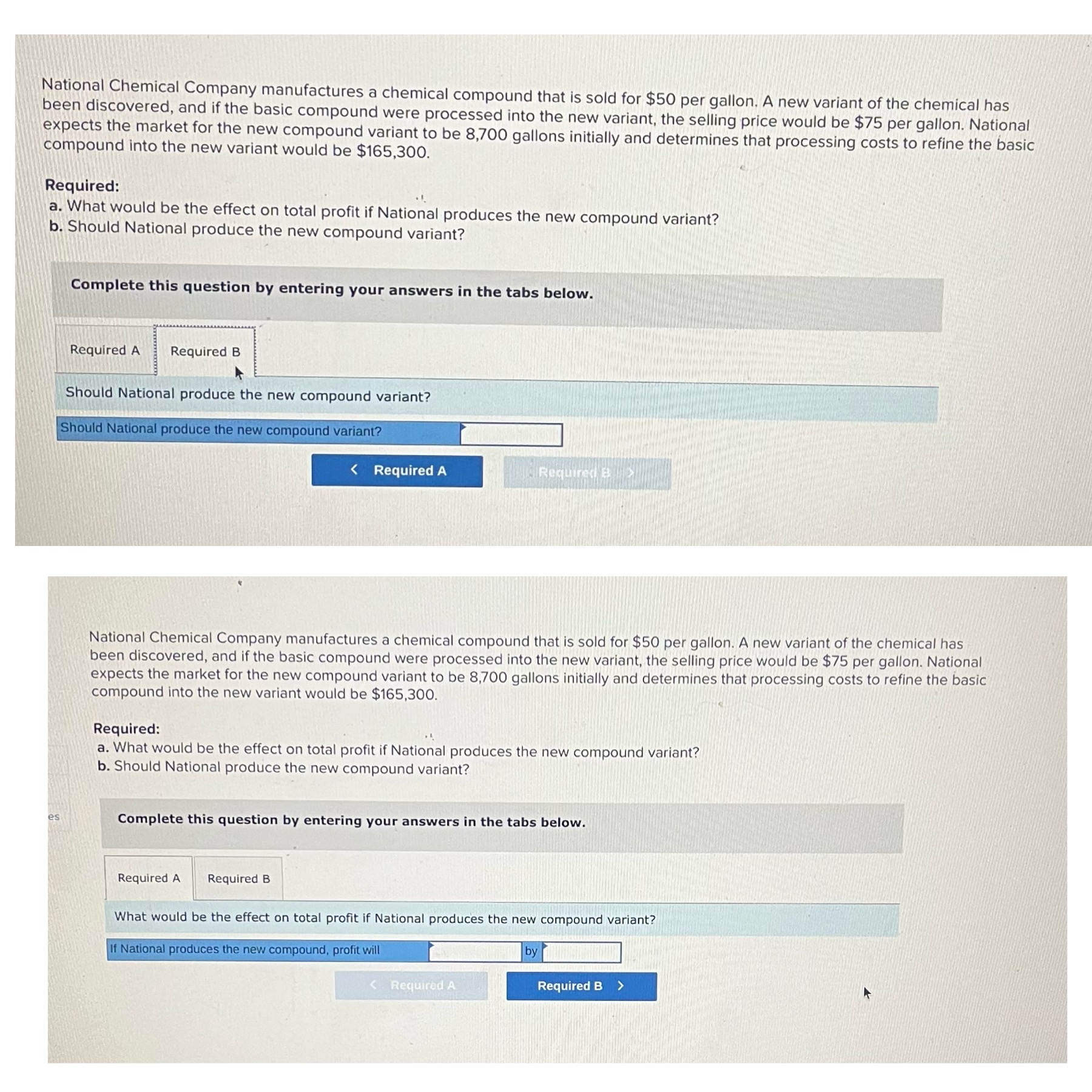 Solved National Chemical Company manufactures a chemical | Chegg.com