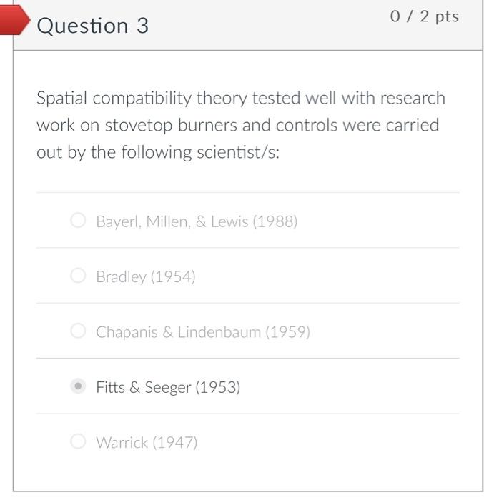 Solved Spatial compatibility theory tested well with | Chegg.com