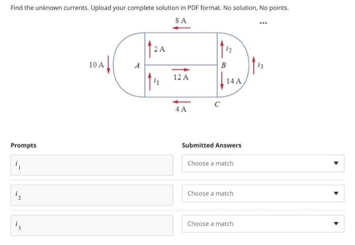 Solved Find the unknown currents. Upload your complete | Chegg.com