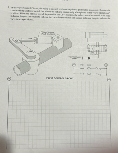 Solved In the Valve Control Circuit, the valve is opesed or | Chegg.com